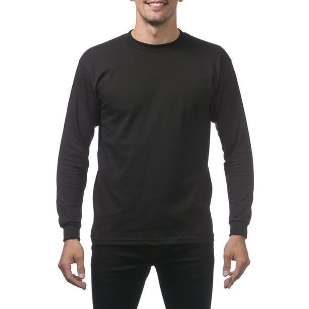 Pro Club - Pro Club Men's Heavyweight Cotton Long Sleeve Crew Neck T ...