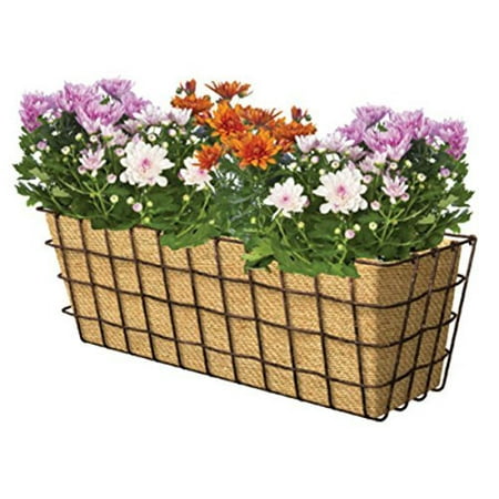 Panacea Products 24" Rustic Woven Window Box Burlap Liner - Walmart.com
