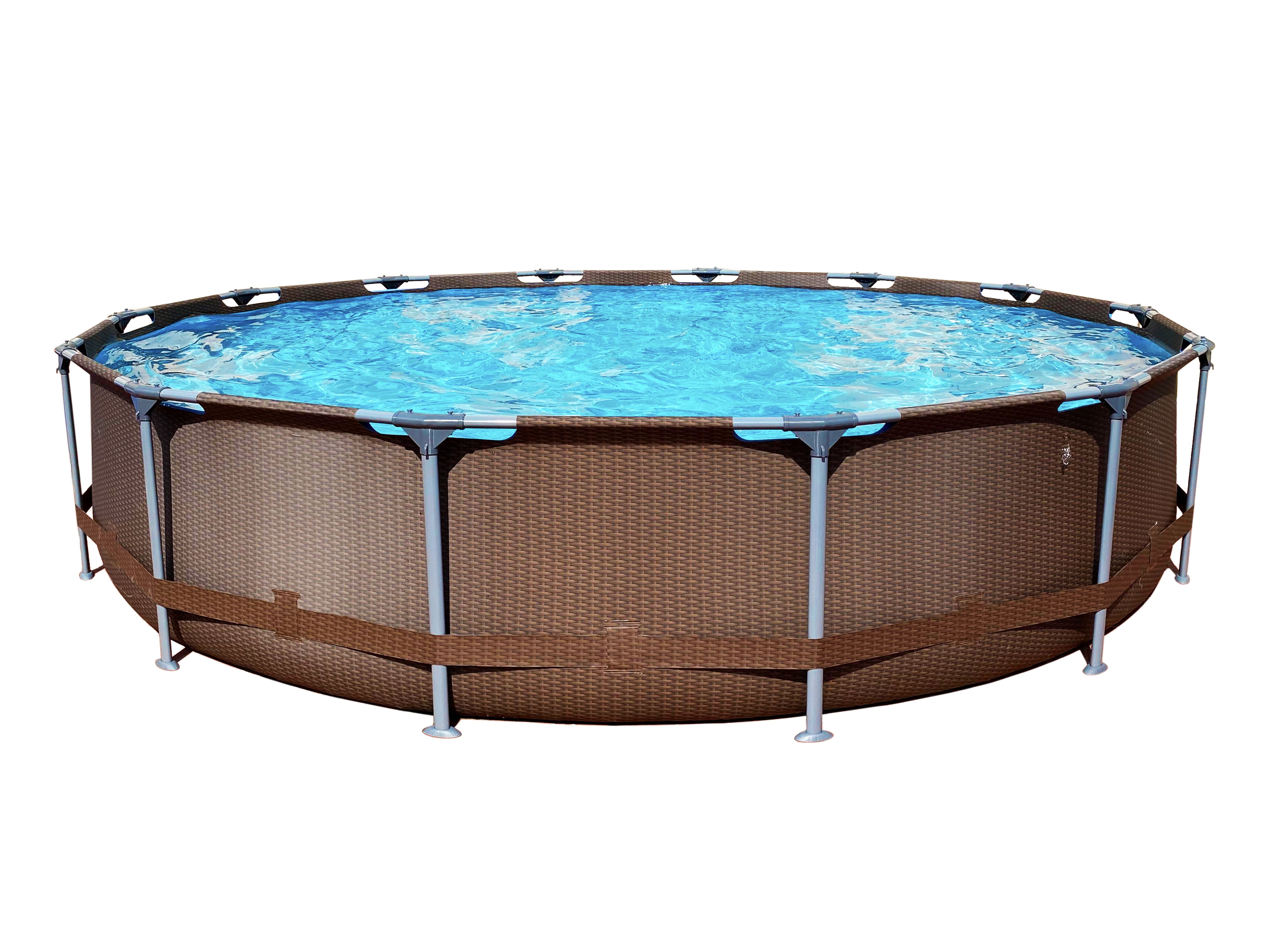 Avenli 14ft x 33 Rattan Series Round Steel Frame Above Ground Swimming Pool Walmart