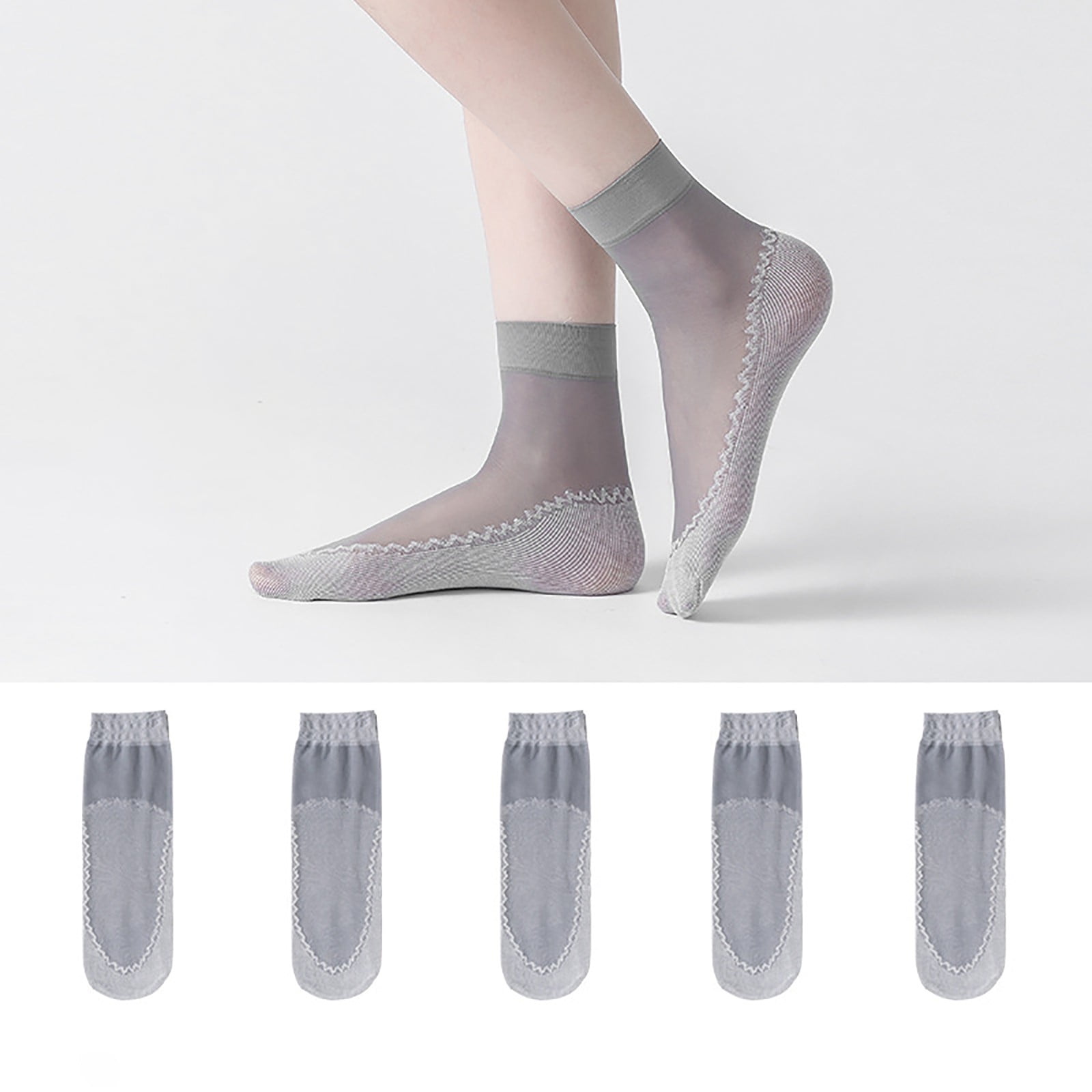 Click here for Stephy 10 Pack Womens Nylon Socks Ankle High Panty... prices