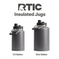 RTIC One Gallon Water Cooler Jug, Large Stainless Steel Insulated Beverage Container with Built ...
