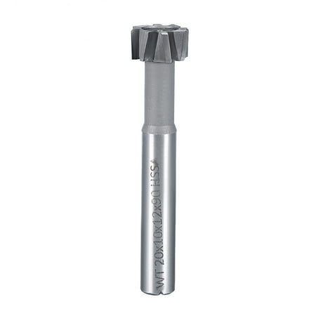 HSSAL T Slot End Mill Milling Cutter 8 Flutes 20mm Cutting Dia 10mm ...