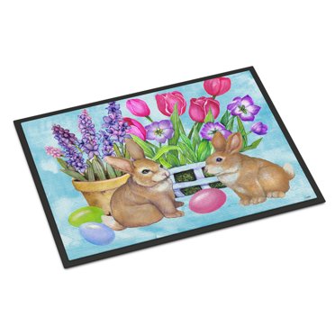 New Beginnings II Easter Rabbit Door Mat - Walmart.com