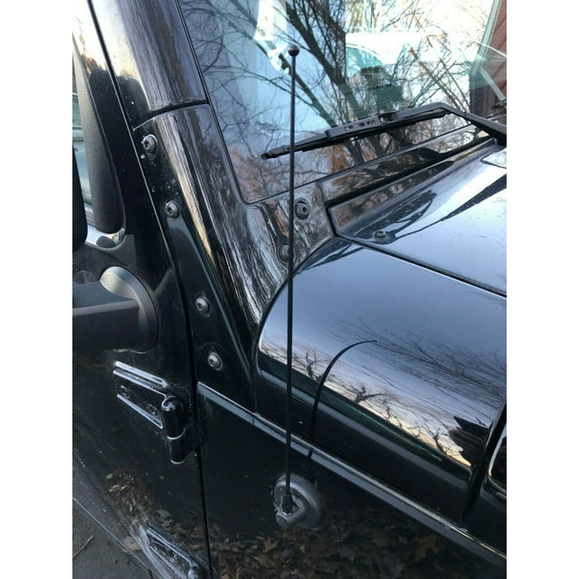 15″ Stainless Black Antenna MAST - FITS : Jeep Wrangler JK JL Gladiator ...