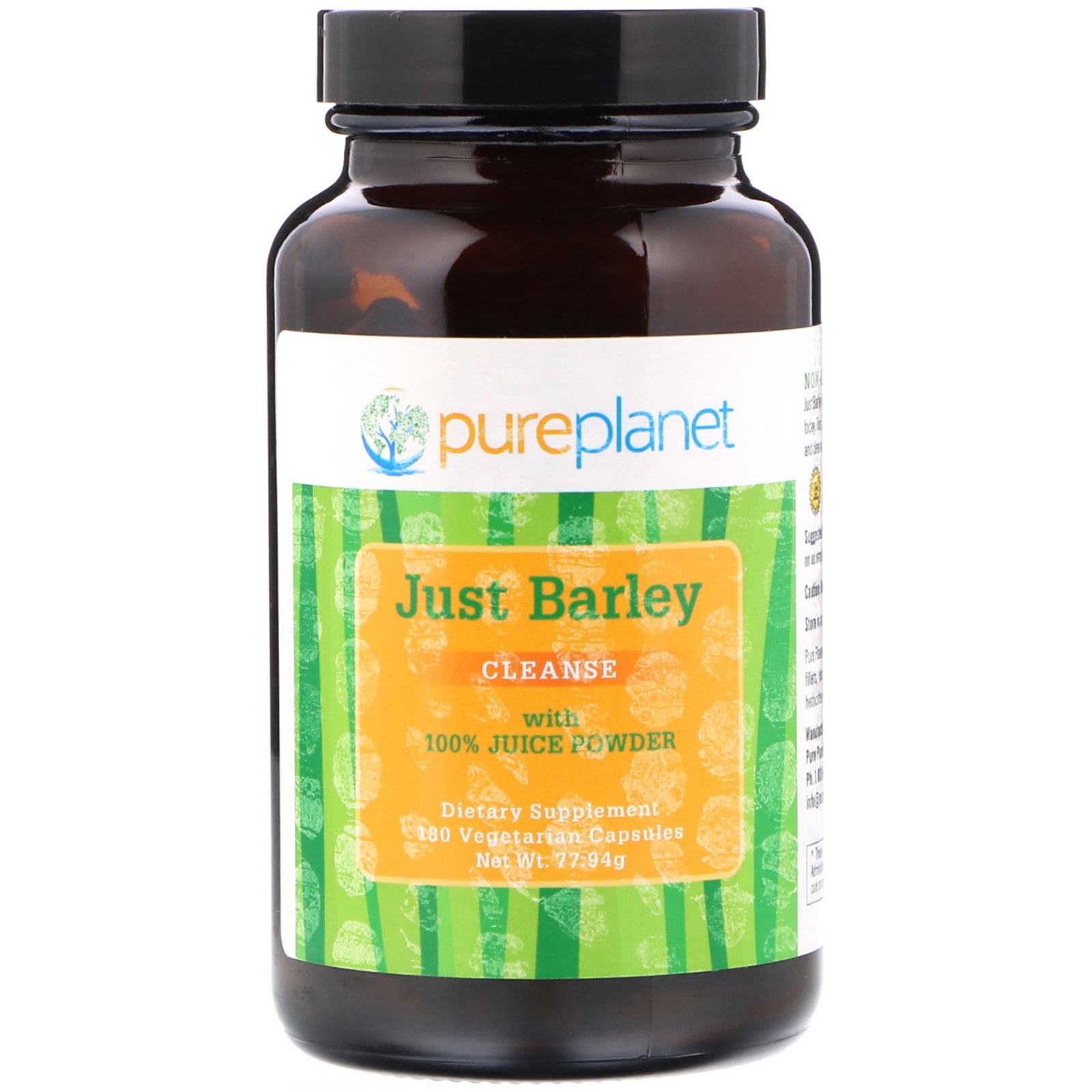 Pure Planet Just Barley, 180 Veggie Caps - Walmart.com - Walmart.com
