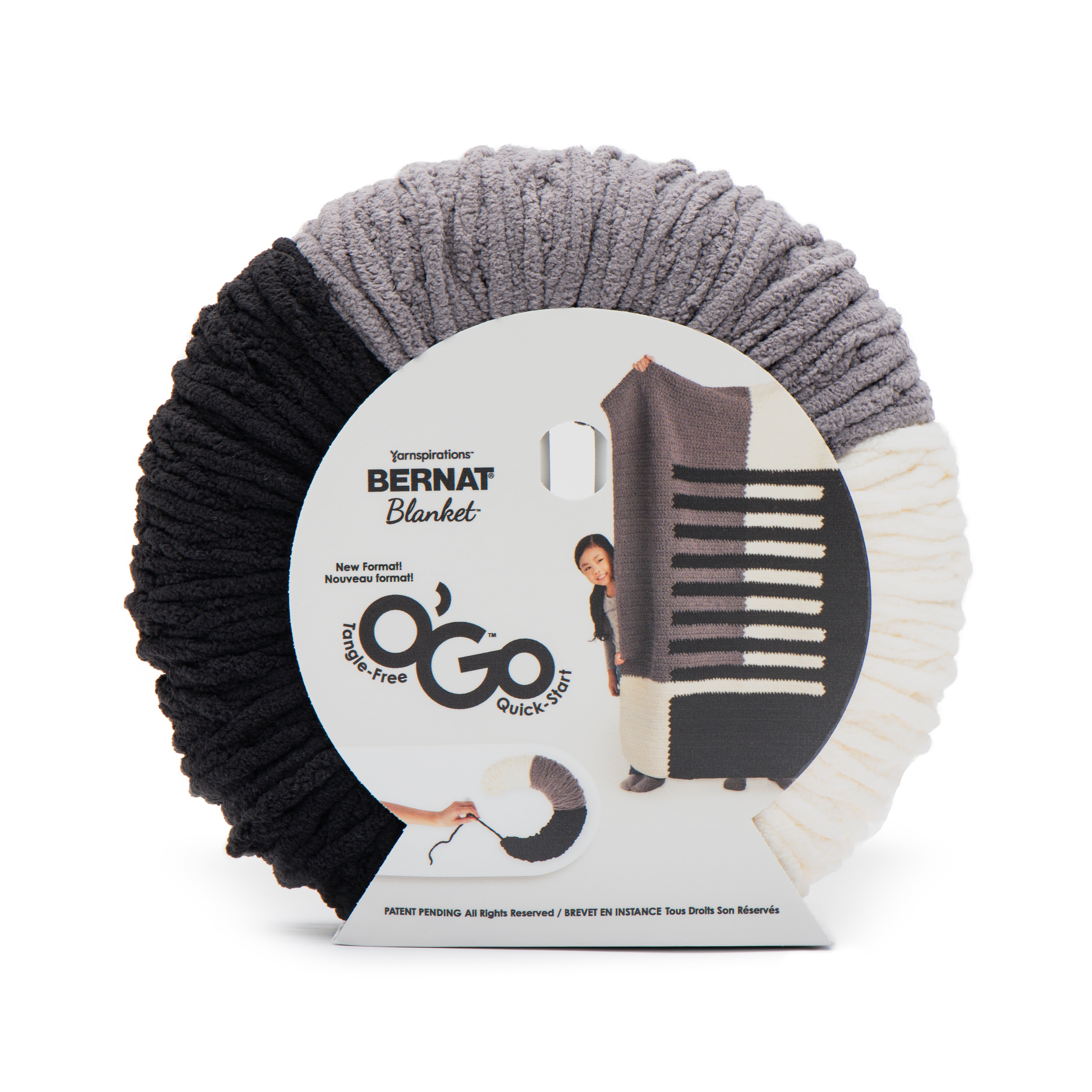 Bernat® Blanket™ O’Go™ #6 Super Bulky Polyester Yarn, Monochrome 10.5oz ...