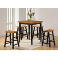 Gaucho 5 Piece Pack Counter Height Set, Oak & Black - Walmart.com