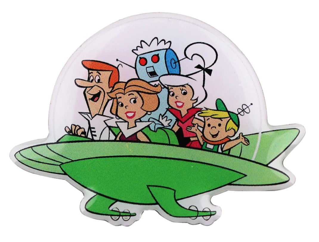 The Jetsons Cartoon Family In Space Car 1.25 Inches Tall Enamel Metal ...