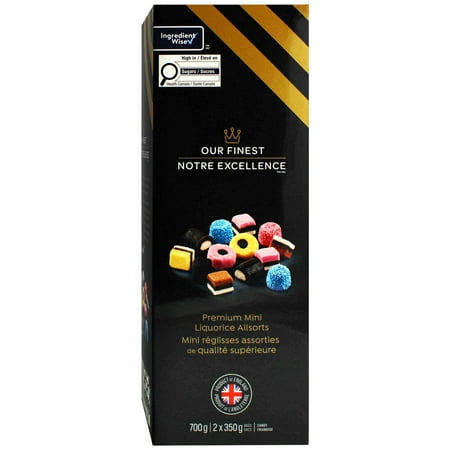 Our Finest Premium Mini Liquorice Allsorts, 700 g (2 x 350 g) - Walmart.ca