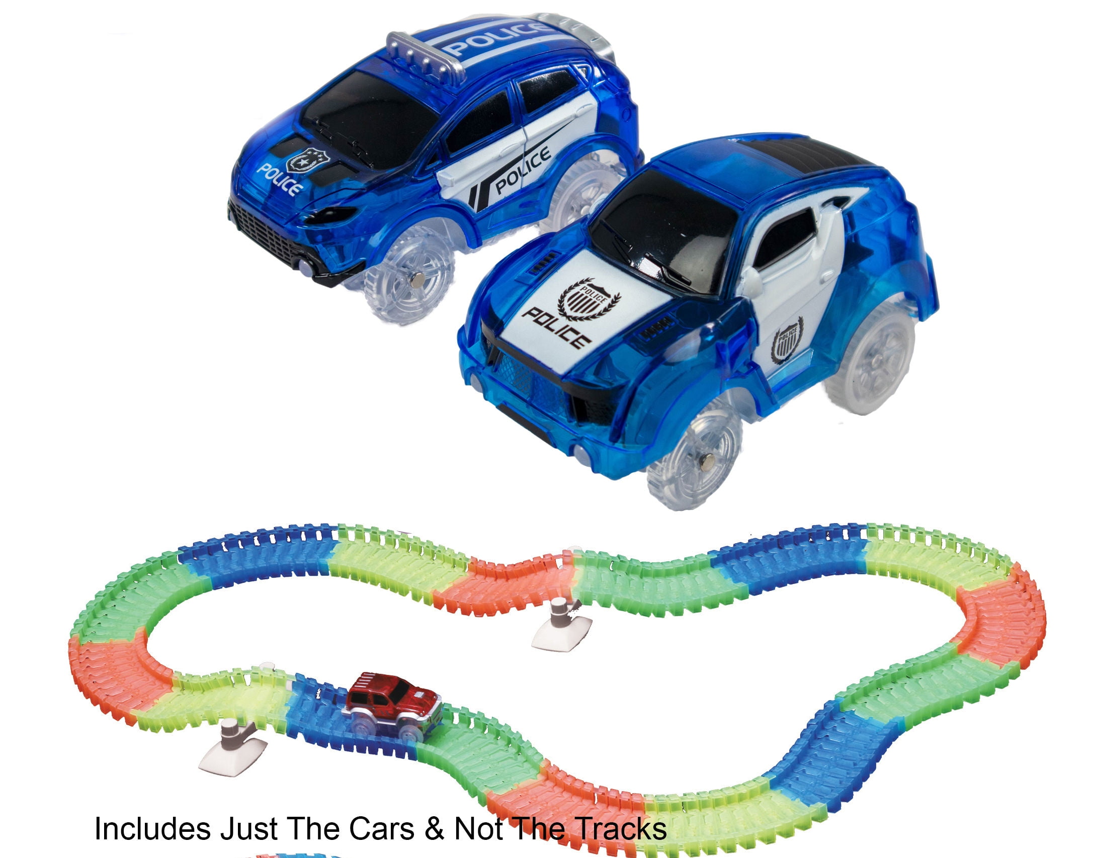 2 Magical Twister Flexible Glow In the Dark Race Car Track Emergency ...