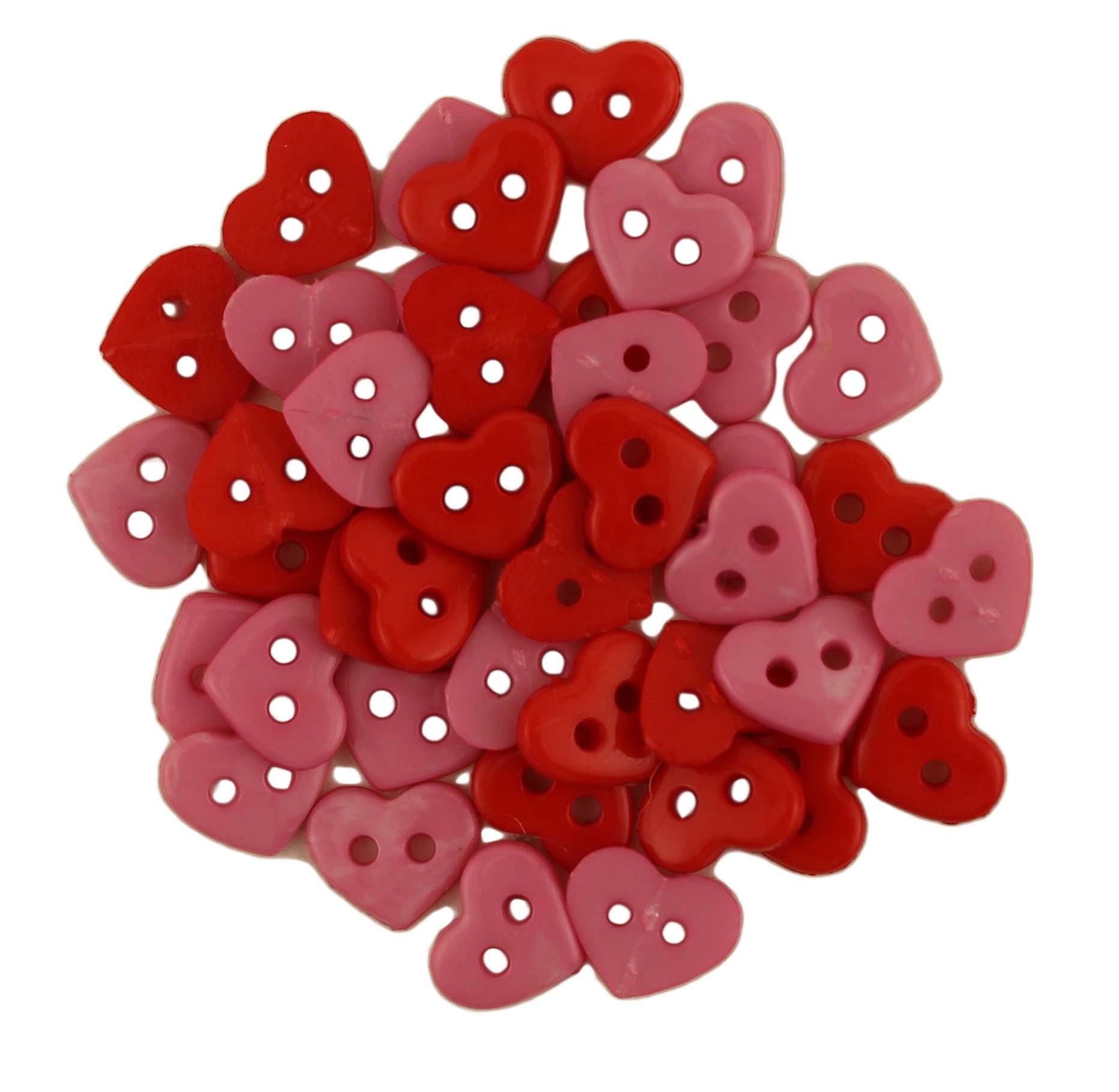 Buttons Galore Tiny Heart Buttons - 120 Pieces - Valentine Hearts - 3 ...