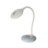 Mainstays 20" Color Changing LED Ring Light Desk Lamp, Plastic, White ...