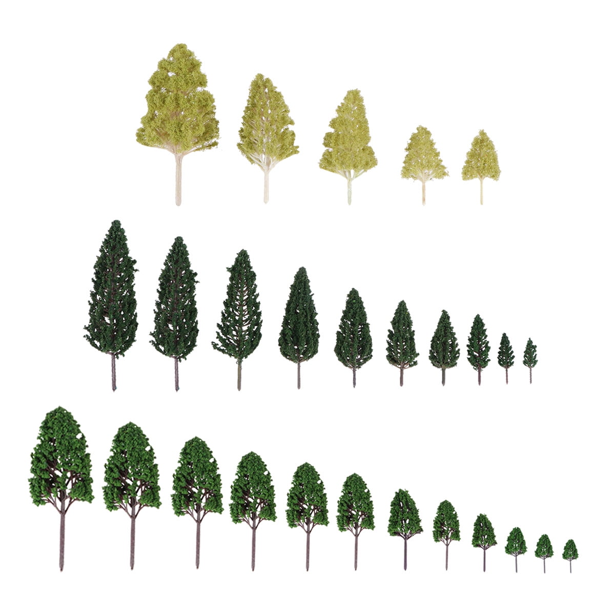 27pcs Mini Tree Set Scenery Architectural Landscape Model Trees ...