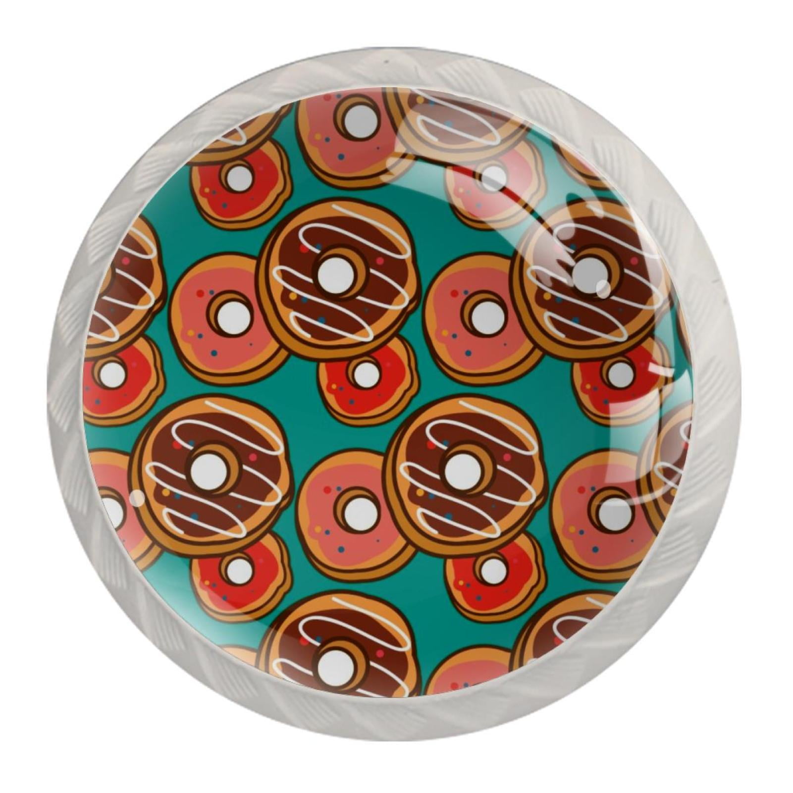 4 Pcs Doughnut Pattern Knobs for Kitchen Cabinet Cupboard Dresser ...