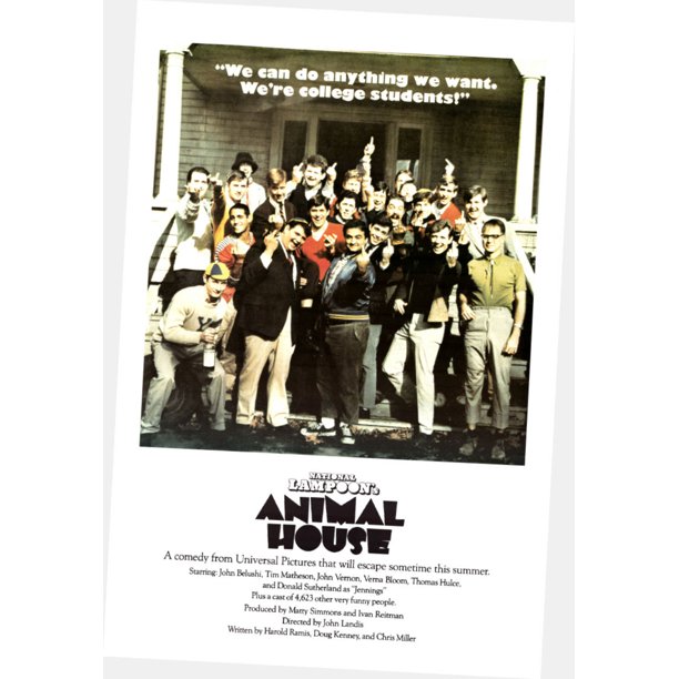 Animal House Movie Poster 24"x36" 24x36 Multi-Color Square Adults Best ...
