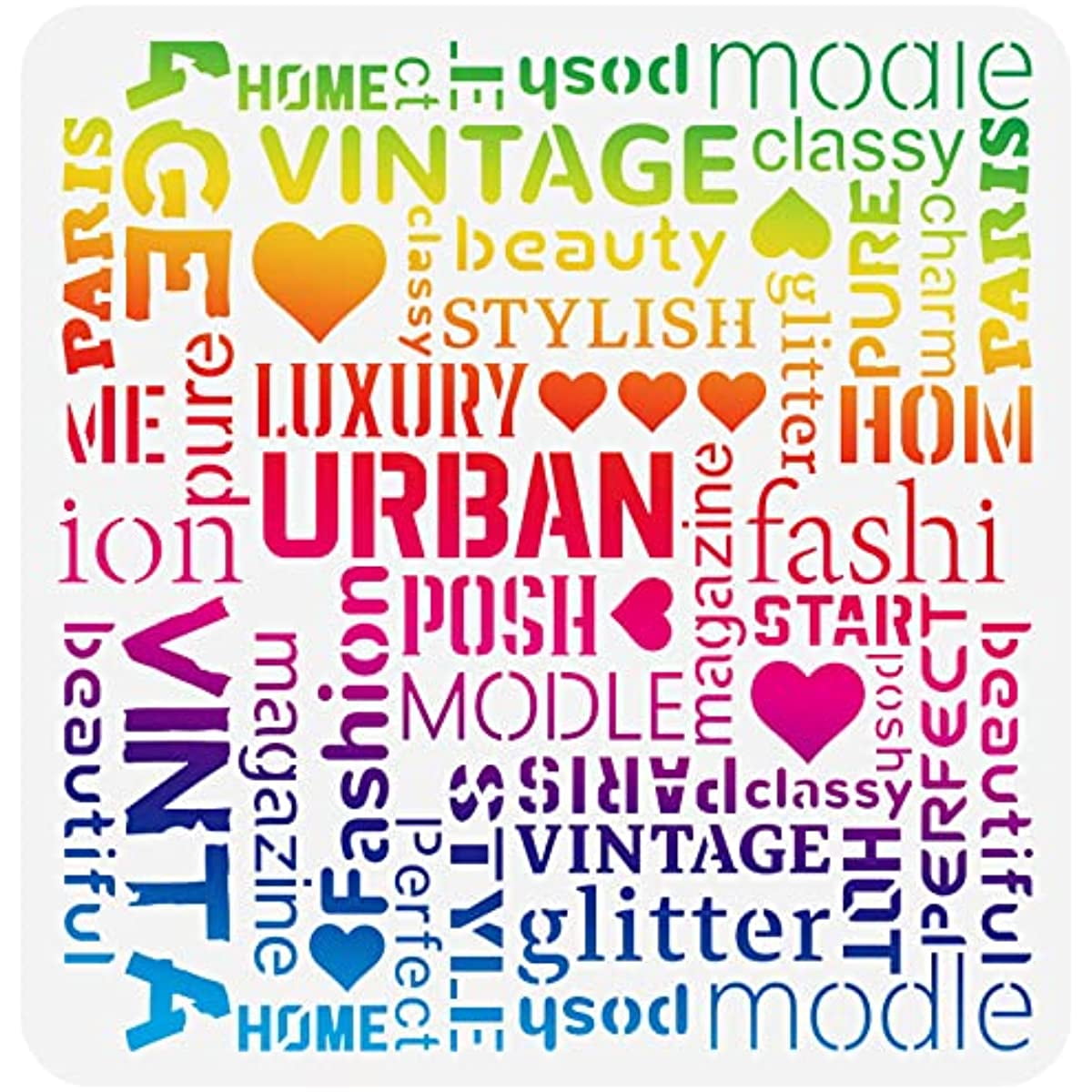 1pc Fan Stencil Wall Painting Stencil Plastic Fan Pattern Stencil Fans ...