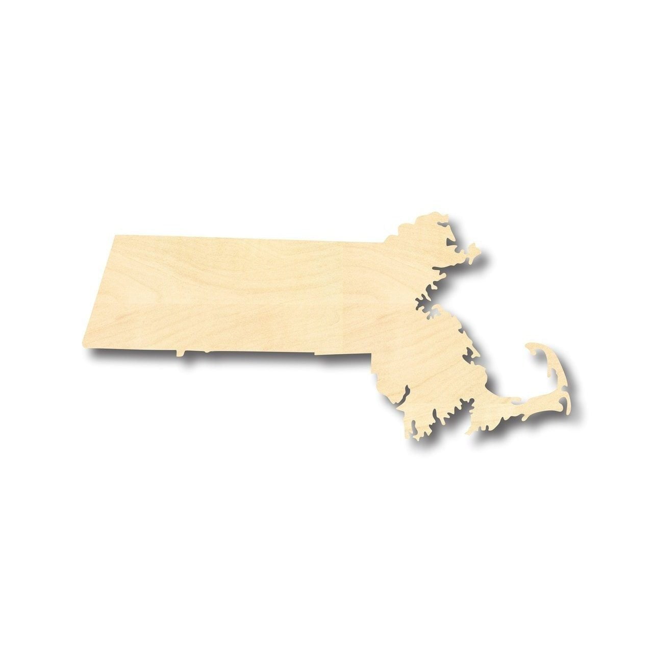 Unfinished Wood Massachusetts Shape - State - Craft - up to 24" DIY 18 ...