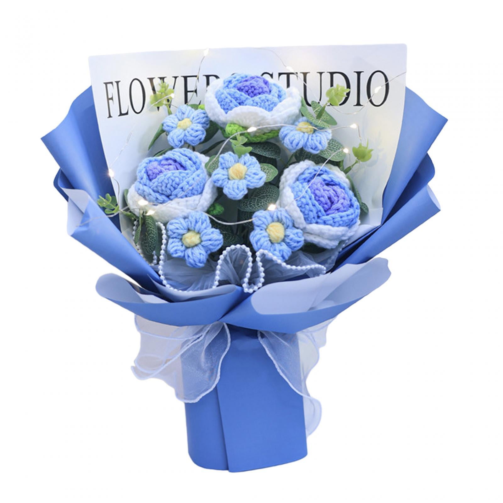 Click here for Luzkey Completed Crochet Flowers Bouquet With Ligh... prices