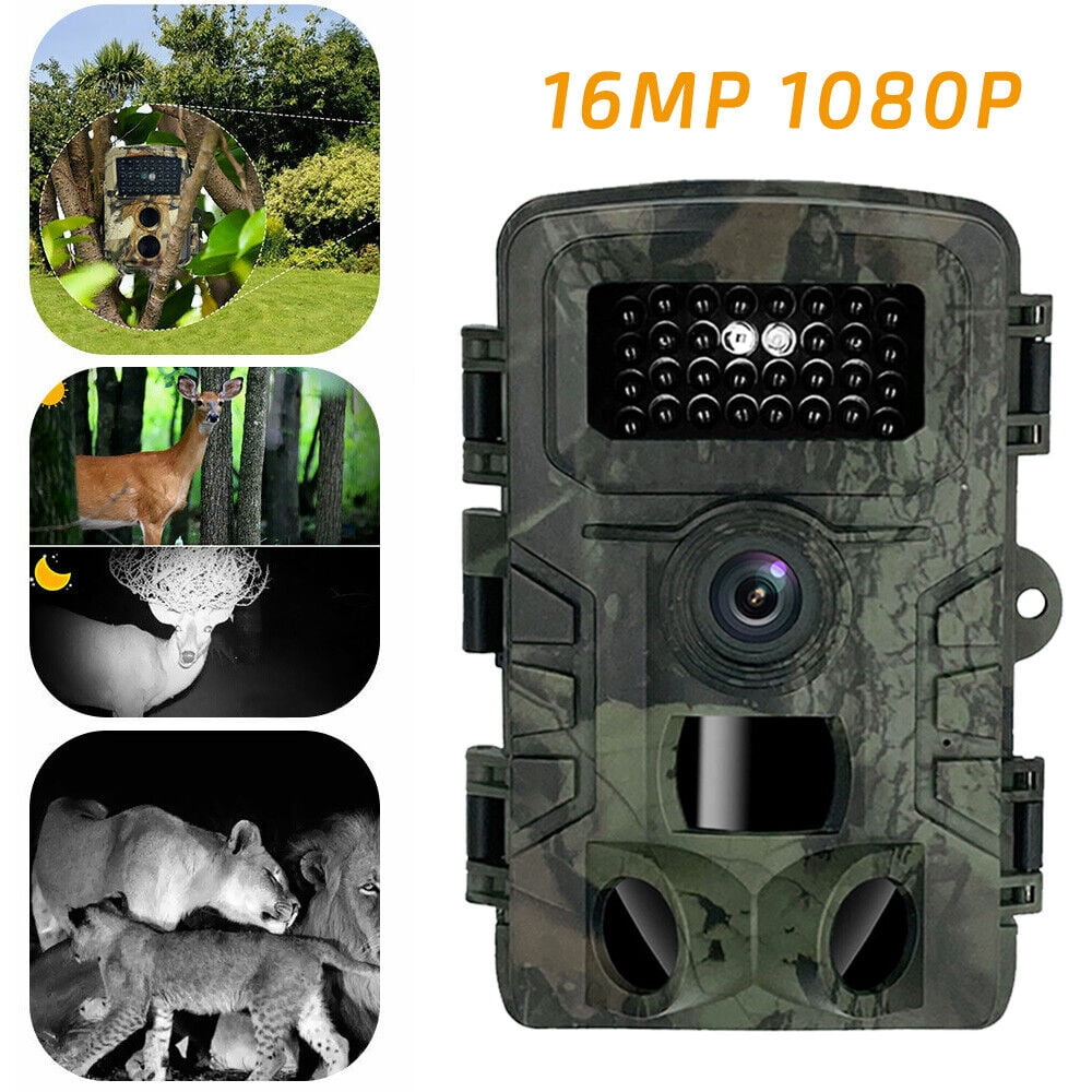 Outdoor Trail Cameras Night Vision 16MP 1080P for Hunting Wildlife ...