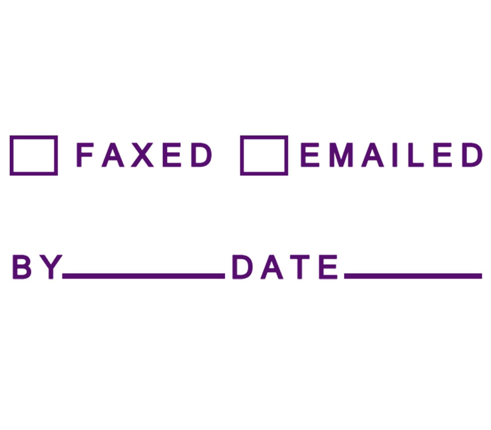 Printtoo Faxed Emailed Self Inking Rubber Stamp Pre-Inked Office Stamp ...