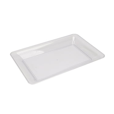Elama 3 Section Divided Porcelain Rectangle Serving Tray in White with ...
