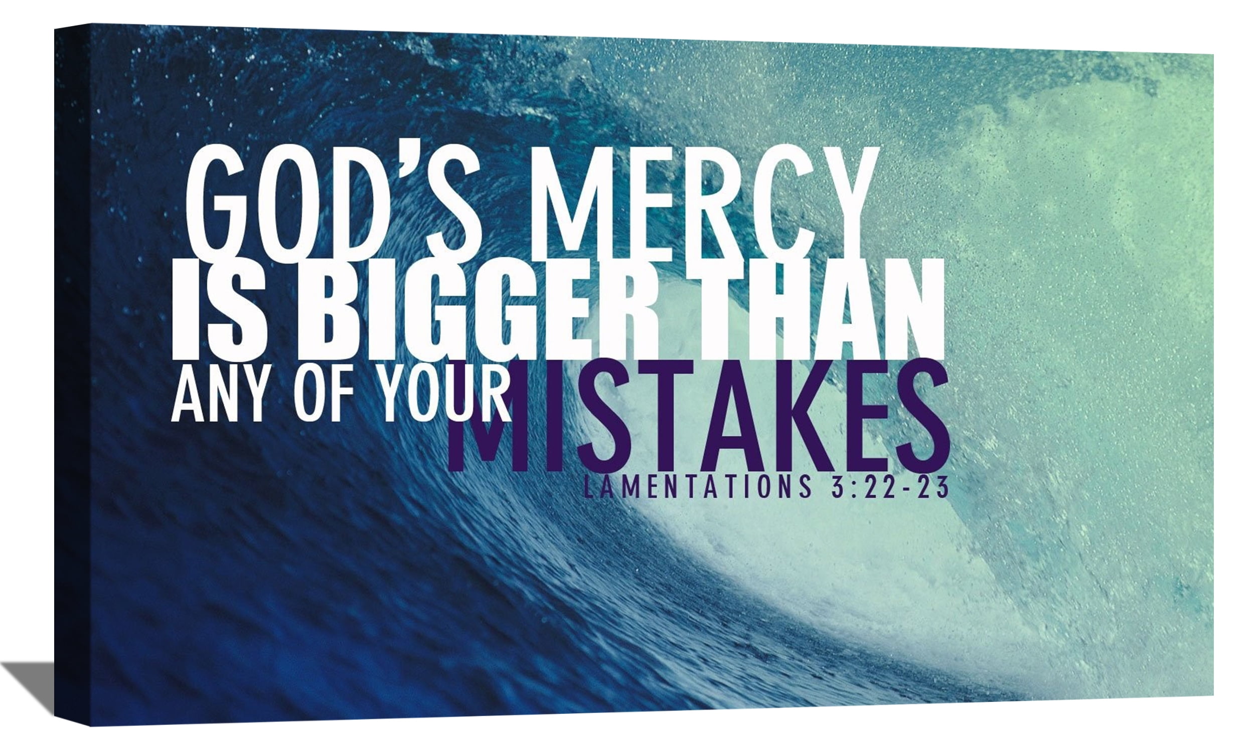 Gods Mercy Inspirational Christian Artwok Bible Verse Quotes Canvas Art ...