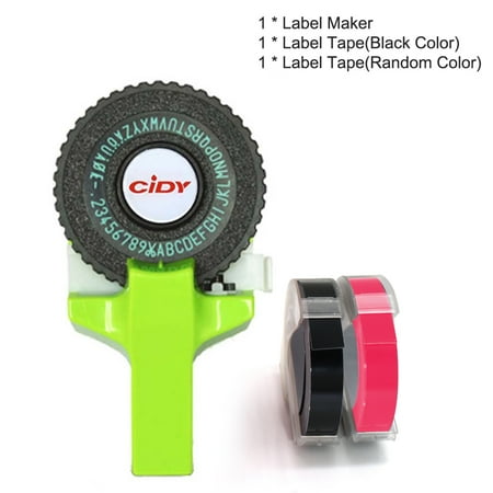 Mini Portable Manual Label Maker DIY 3D Embossing Label Writer Printer ...