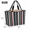 Black Blue Pink Striped Mesh Beach Bag for Women Men,Large Beach Tote ...