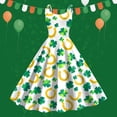 COMVALUE Mini Dress for Women Cute Shamrock Print St Patrick’s Day ...