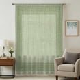 Cameo Green Retro Greek Key Sheer Curtains 72 Inch Length, Light ...