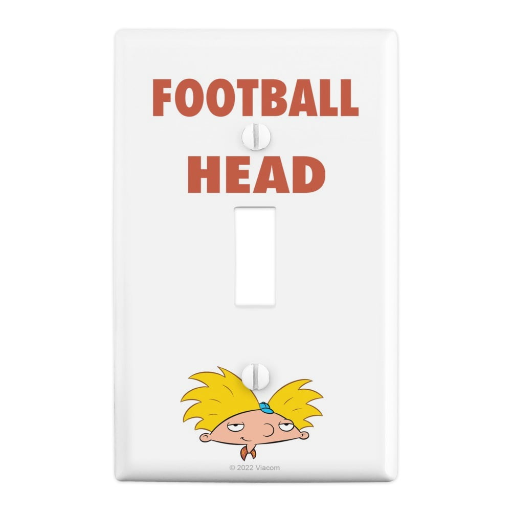 Hey Arnold! Football Head Plastic Wall Decor Toggle Light Switch Plate ...