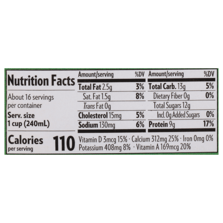 1 Percent Milk Nutrition Facts