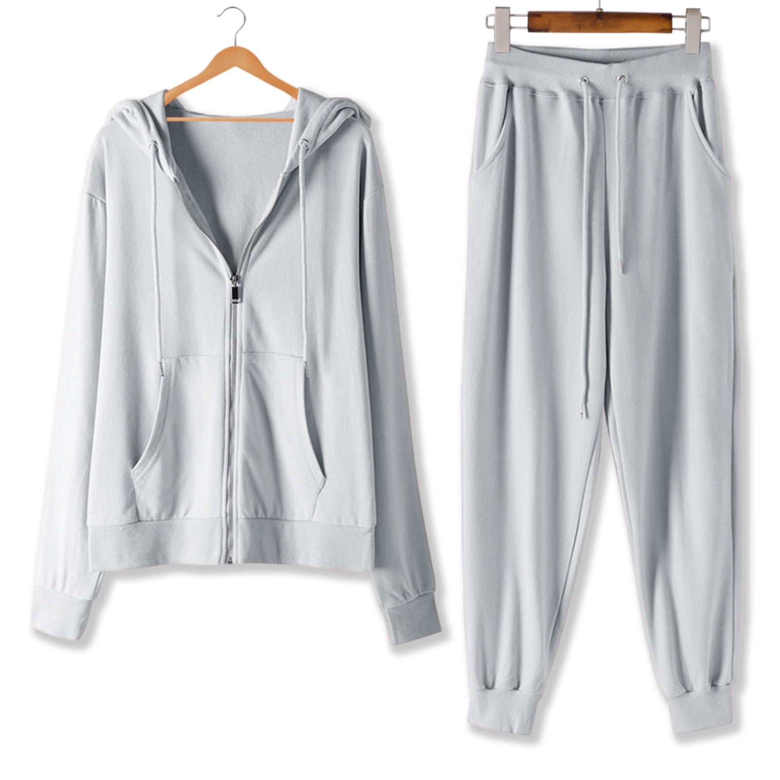 Click here for Wiyuqeen Womens 2 Piece Cotton Sweatsuits Sets Zip... prices