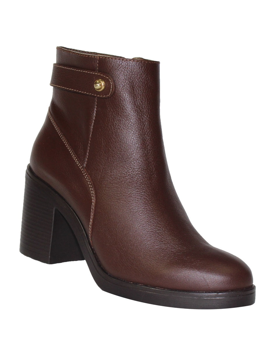 BOTAS BOTINES GIUSTO MUJER DAMA MORA CAFE TACON 8 CM PIEL BRUMA 60232 ...