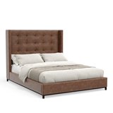 Alpine Furniture Mundo Upholstered California King Platform Bed in ...