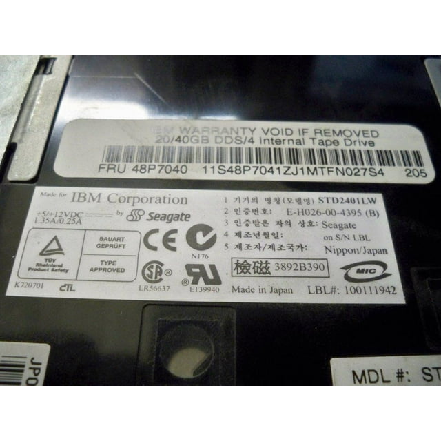 20/40GB DDS/4 INTERNAL,JAPAN,STD2401LW, TC4200-233, BLACK - Walmart.com