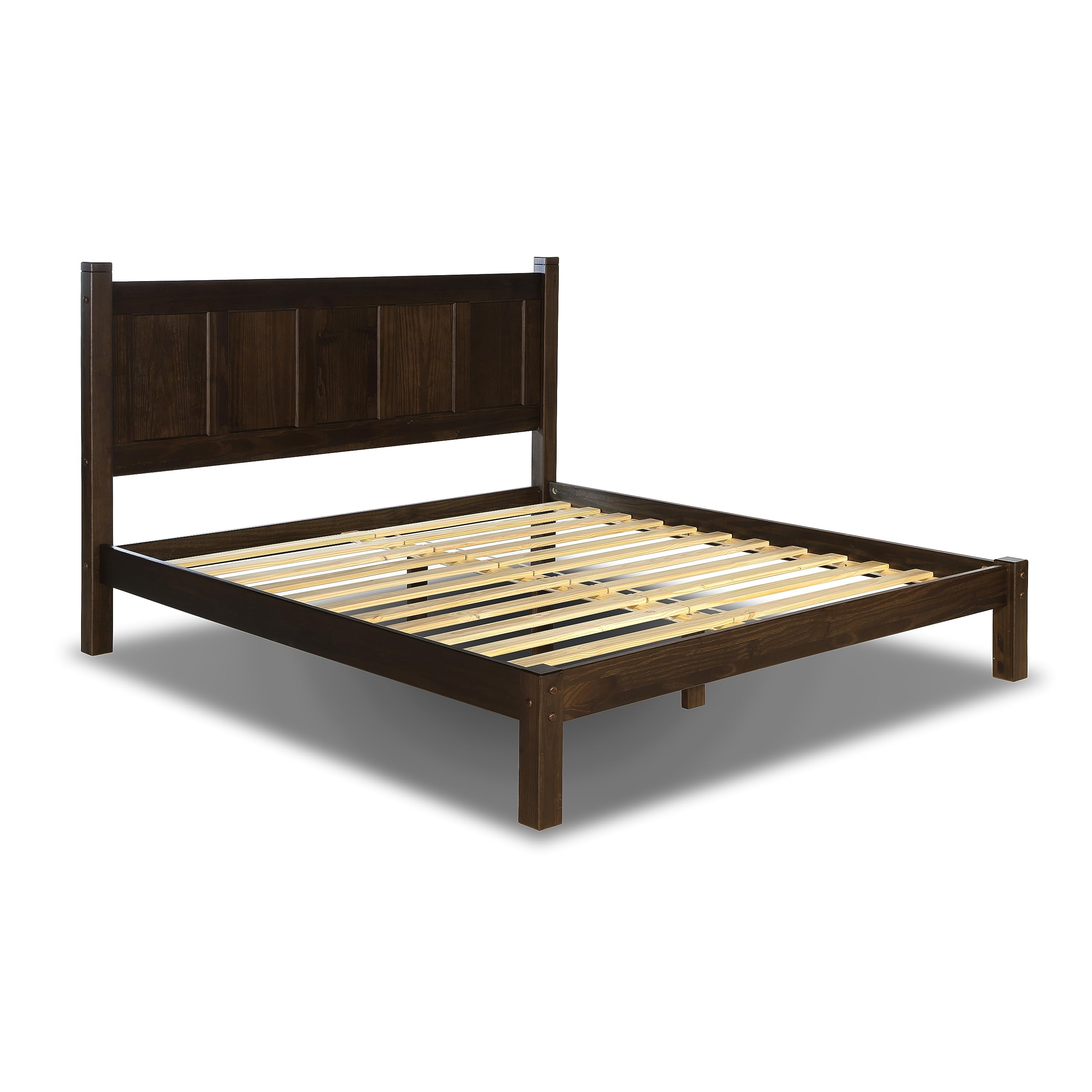 Grain Wood Furniture Shaker King Size Classic Pine Wood Standard Bed Expresso Walmart