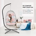 Brafab Hammock Hanging Egg Chair with Steel Stand, Fluffy Cushion, for ...
