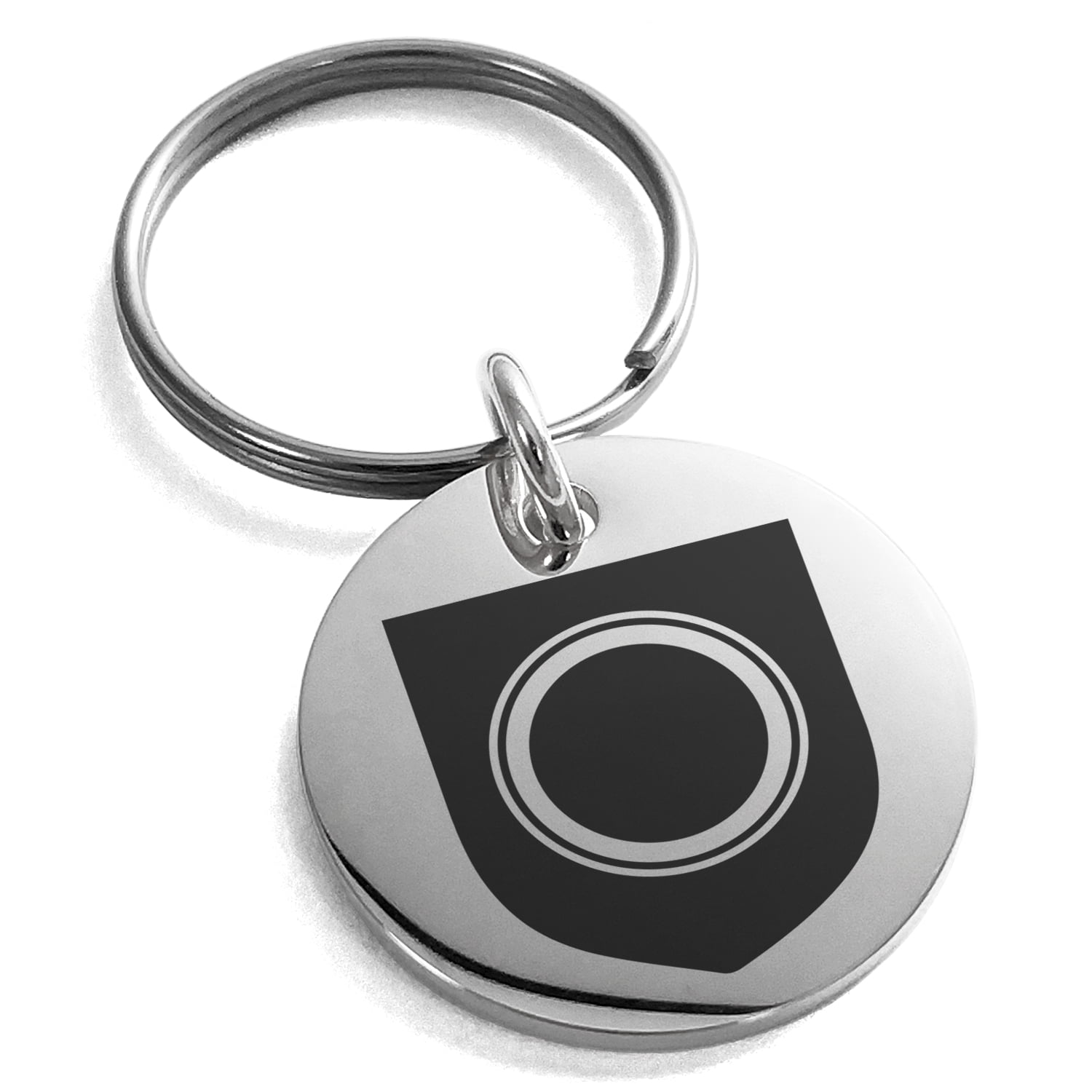 Stainless Steel Annulet Fidelity Coat of Arms Shield Engraved Small ...