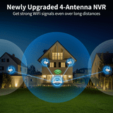 OHWOAI 130° Wide Angle Wireless Security Camera System with Mini NVR ...