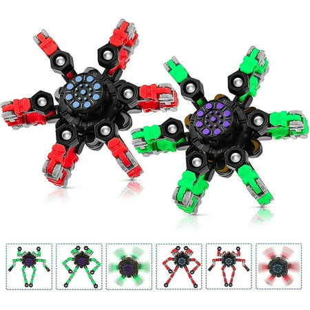 Finger Hand Spinner Toy with Transformable Chain Mechanical Spiral ...