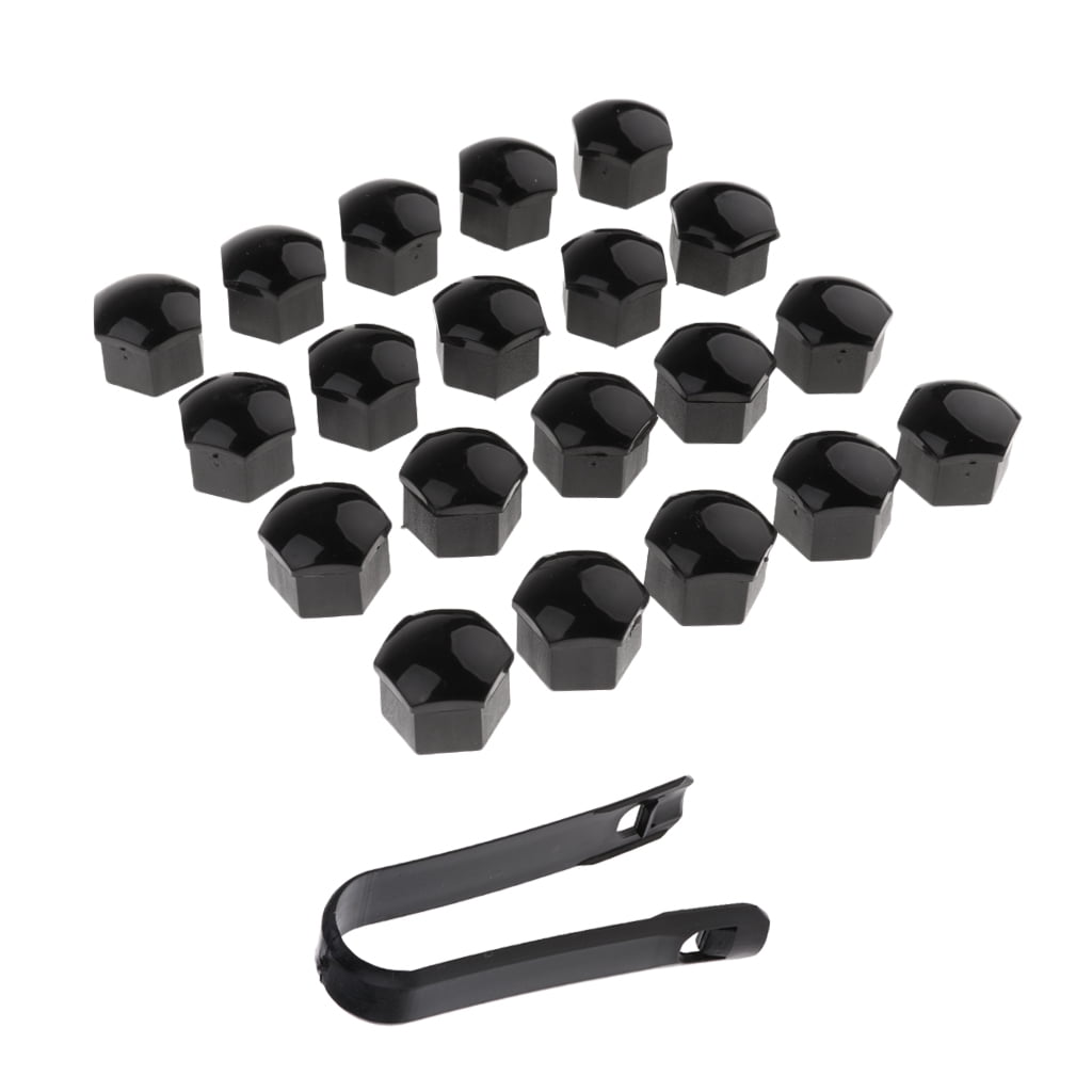 20 Piezas Negro Coche Camión Rueda Neumático Cubo Tornillo Tuerca 17mm