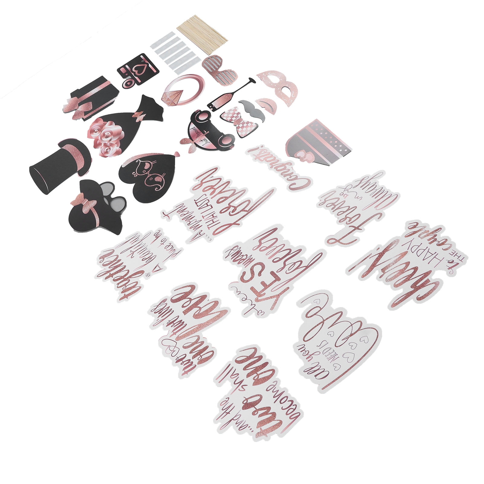 Buy Photobooth Props, Rich Patterns Party Photobooth Props Durable ...