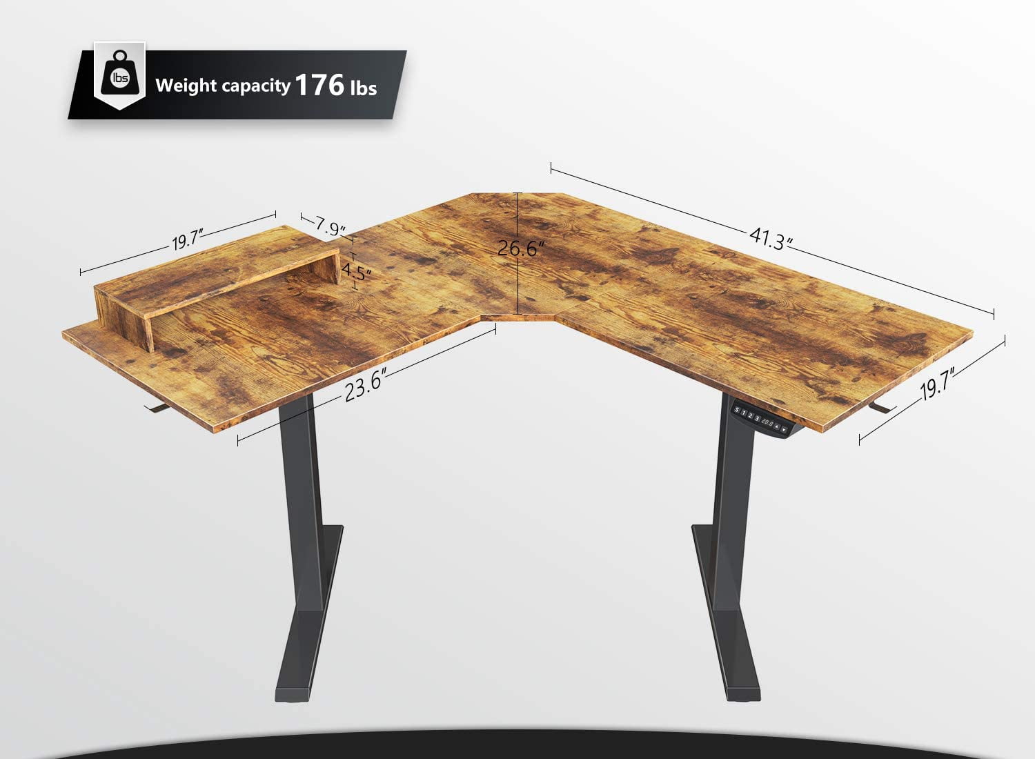 FEZIBO Dual Motor L-Shaped Electric Standing Desk, Height Adjustable ...