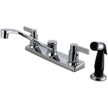 OakBrook Coastal Two Handle Kitchen Faucet with Deck Mount Side Sprayer ...