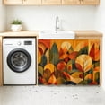 Abstract Forest Cabinet Curtains for Kitchen 28"Wx35"L, Boho Fall ...