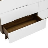 Origin Six-Drawer Wood Dresser or Display Stand (6076-WAL-WHI ...