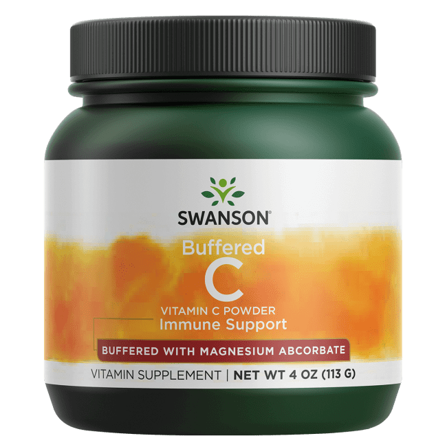 Swanson Buffered Magnesium Ascorbate Vitamin C Powder 4 oz Powder ...