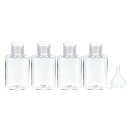 50ml 43x65mm Clear Travel Bottles Set, 4in1 Set Squeeze Bottle with ...