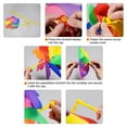Uxcell 12.2 Inch Rainbow Pinwheels 7 Leaves Wind Plastic Windmill for ...